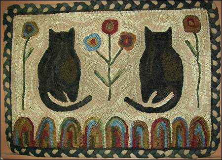 Spring Kitties Primitive Rug Hooking Pattern – Woolen Willow Designs